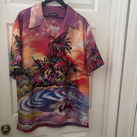 Dolce & Gabbana | Shirts | Vibrant Tropical Print Shirt | Poshmark